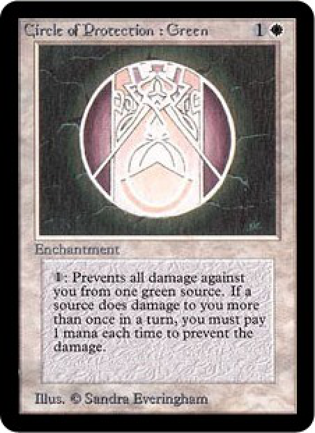 Circle of Protection: Green - Magic: The Gathering Wiki | Poggregate